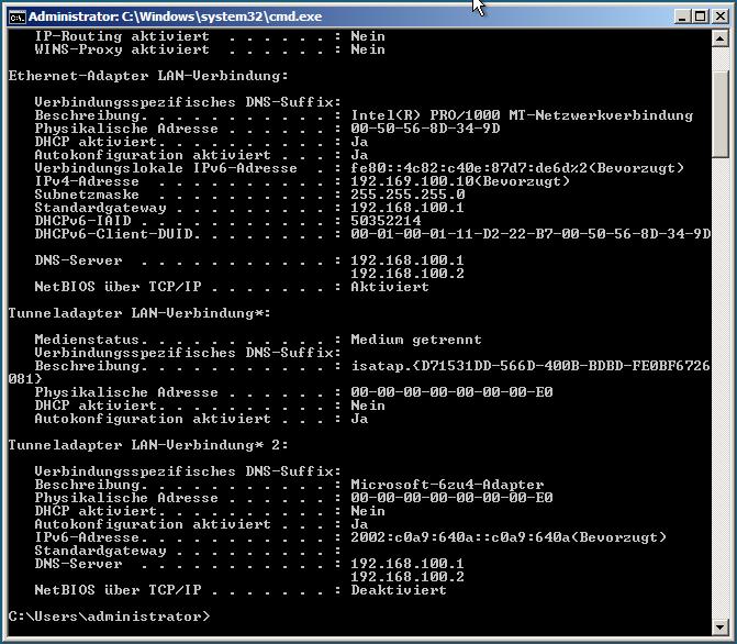 First steps – Windows Server 2008 Core – Installation – gansercom