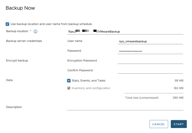 Backup VCSA to Synology Diskstation – gansercom